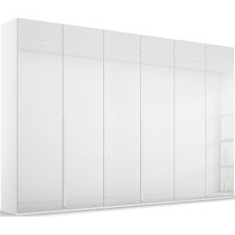 Drehtürenschrank Rauch "Purisma" Schränke Gr. B/H/T: 301cm x 223cm x 60cm, 6 St., weiß (alpinweiß, glas kristallweiß) mit Glasfront und umfangreicher Innenausstattung