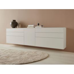 Sideboard LeGer Home by Lena Gercke "Essentials" Sideboards Gr. B/H/T: 279 cm x 74 cm x 42 cm, 6 St., weiß (warmweiß) Breite: 279cm, MDF lackiert, Push-to-open-Funktion