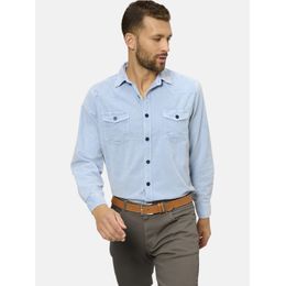 Langarmhemd Babista "Hemd FRANLONA" Gr. XL, blau (hellblau) Herren Hemden in Cord-Struktur