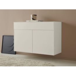 Sideboard LeGer Home by Lena Gercke "Essentials" Sideboards Gr. B/H/T: 112 cm x 74 cm x 42 cm, 1 St., grau (warmgrau) Breite: 112cm, MDF lackiert, Push-to-open-Funktion