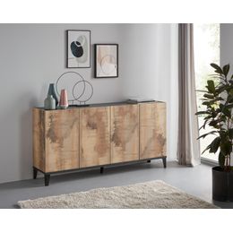 Sideboard Inosign "Sunrise" Sideboards Gr. B/H/T: 160 cm x 82 cm x 40 cm, schwarz (ahorn pereira, schiefer) Breite 160 cm