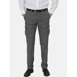 Cargohose Babista "Cargohose SILVENA" Gr. 24, grau (grau kariert) Herren Hosen mit praktischen Taschen