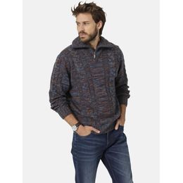 Troyer Babista "Pullover VENELARI", Herren, Gr. L, blau, Obermaterial: 50% Schurwolle WV. 50% Polyacryl PAN., unifarben, casual, normal, ohne Ausschnitt, Langarm, Pullover, mit Zopfmuster