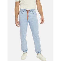 Schlupfjeans Jan Vanderstorm "Schlupfjeans HAAPI" Gr. 54, blau (hellblau) Herren Jeans im 5-Pocket Design