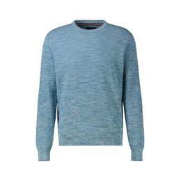 Strickpullover Lerros "Lerros in Melangeoptik" Gr. L, blau (misty blue) Herren Pullover