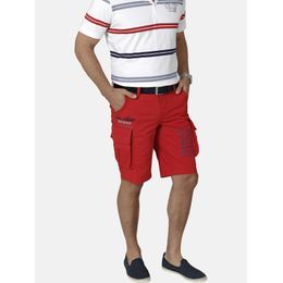 Bermudas Babista "Bermuda RAVIANO" Gr. 48, N-Gr, rot, Herren, Obermaterial: 98% Baumwolle CO. 2% Elasthan EL., Hosen, mit praktischen Cargotaschen