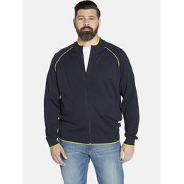 Strickjacke CHARLES COLBY "Strickjacke DUKE GLENNSON" Gr. L, blau (dunkelblau) Herren Strickjacken