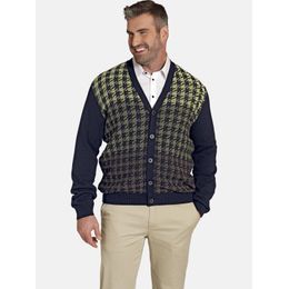 Strickjacke CHARLES COLBY "Strickjacke DUKE SIOROS" Gr. 4XL, grün (grün blau) Herren Strickjacken