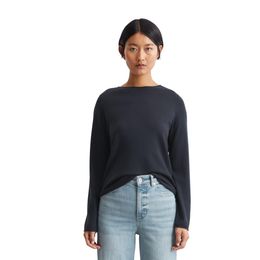 Marc O'Polo Strickpullover MARC O'POLO "aus feiner Merinowolle" Gr. XXS, blau (dunkelblau) Damen Pullover