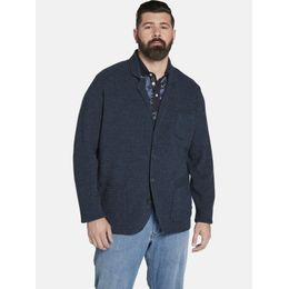 Strickjacke CHARLES COLBY "Strickjacke EARL JAMES" Gr. XL, blau (dunkelblau melange) Herren Strickjacken