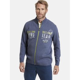 Strickjacke Jan Vanderstorm "Strickjacke SVEND" Gr. L, blau Herren Strickjacken