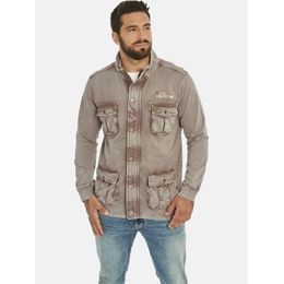 Sweatjacke Jan Vanderstorm "Sweatjacke GANGOLF" Gr. L, braun (hellbraun) Herren Sweatjacken