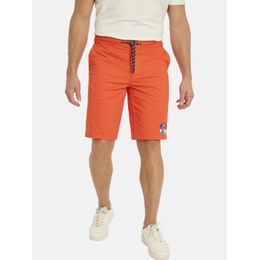 Bermudas Jan Vanderstorm "Schlupfshort AMFINN" Gr. 54, orange Herren Hosen mit Kordelzug