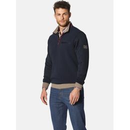 Sweatshirt Babista "Sweatshirt GIORDANTI", Herren, Gr. L, blau (dunkelblau), Obermaterial: 52% Polyester COOLMAX PES(Coolmax). 48% Baumwolle CO., casual, normal, ohne Ausschnitt, Sweatshirts