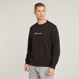 G-Star Raw G-Script Logo Sweatshirt - Schwarz - Herren