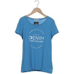 Tom Tailor Denim Damen T-Shirt, blau, Gr. 38