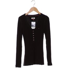 Tommy Jeans Damen Langarmshirt, schwarz, Gr. 36