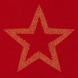 Servietten Motiv Avantgarde Briliant Star rot 33 x 33 cm - 20er Pack Weihnachtsdeko - Braun&company