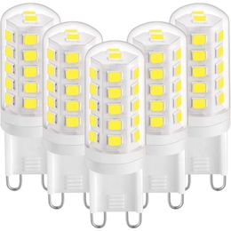 3 w G9-LED-Glühbirne, Kaltweiß 6000 k, 420 lm, G9-LED-Leuchtmittel, entspricht 28 w und 40 w Halogenbirne, G9-LED-Maisbirnen für Schreibtischlampen,