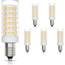 Jusch - 6er-Pack E14-LED-Glühbirne, 9 w, Halogen-Äquivalent zu 75 w, Warmweiß 3000 k, nicht dimmbar, 360° Abstrahlwinkel für Dunstabzugshaube, Küche,