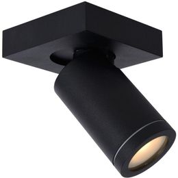 Taylor - Deckenstrahler Badezimmer - led Dim to warm - GU10 - 1x5W 2200K/3000K - IP44 - Schwarz - Lucide