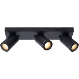 Taylor - Deckenstrahler Badezimmer - led Dim to warm - GU10 - 3x5W 2200K/3000K - IP44 - Schwarz - Lucide