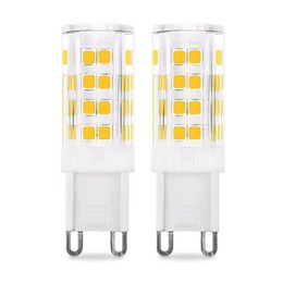 5 w G9-LED-Glühbirne (entspricht 50 w Halogenlampe), 450 lm, 220 v, Kaltweiß 6000 k, AC100–240 v, nicht dimmbar, energiesparend, Keramiksockel,