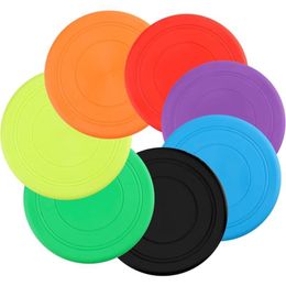 7 Stück Hunde-Frisbees, 18 cm Frisbee-Spielzeug für Hunde, Gummi-Frisbee-Spielzeug, für Land- und Wassertraining, Hundetraining, Werfen, Fangen und