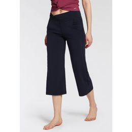 Culotte FAYN SPORTS Gr. 34, N-Gr, blau (dark navy) Damen Hosen mit überkreuztem Bündchen