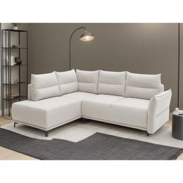 Lisa Design - Arya - ecksofa mit schlaffunktion - mit bettkasten - 5 sitzplätze - zeitgenössischer stil - links - beige