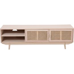 Lowboard Salesfever Sideboards Gr. B/H/T: 150cm x 45cm x 36cm, Lowboard 150x36cm Rattangeflecht, beige (natur) Kommode aus Rattangeflecht, Wiener Geflecht