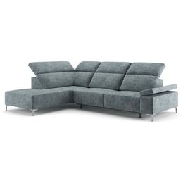 VICCO - Sofa l Form James, Grau, 301 x 218 cm Linke Ecke, Vitalispa