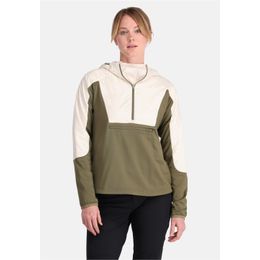 Outdoorjacke KARI TRAA "Henni", Damen, Gr. S, grün, 91% Polyester, 9% Elasthan, mehrfarbig, sportlich, hoch geschlossener Ausschnitt, Jacken, mit Kinnschutz und praktischen Brusttaschen