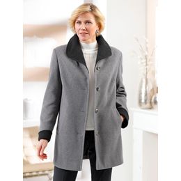 Winterjacke CLASSIC Gr. 40, grau (anthrazit, meliert), Damen, 60% Wolle, 30% Polyester, 10% Kaschmir, meliert, Jacken