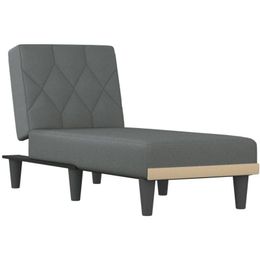 Chaiselongue Dunkelgrau Stoff vidaXL