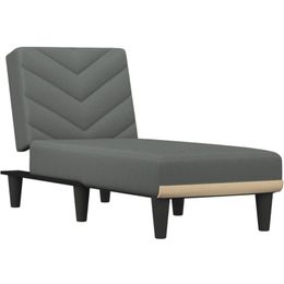 Chaiselongue Dunkelgrau Stoff vidaXL