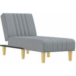 Chaiselongue Hellgrau Stoff vidaXL