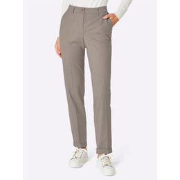 Bügelfaltenhose COSMA Gr. 36, Normalgrößen, beige (sand-meliert) Damen Hosen