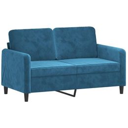 2-Sitzer-Sofa Blau 120 cm Samt vidaXL