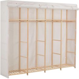 vidaXL - Kleiderschrank Weiß 200 x 40 x 170 cm Stoff