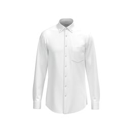 Businesshemd Seidensticker "Comfort", Herren, Gr. 3XL (48), normale Ärmellängen, weiß, 100% Baumwolle, unifarben, comfort fit, Langarm 2-Knopf-Manschette, Hemden, Comfort Langarm Button-Down-Kragen Uni