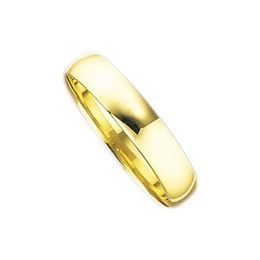 Trauring Firetti "Schmuck Geschenk Gold Hochzeit Ehering "LIEBE"" Fingerringe Gr. 16,5, ohne Brillant, Gelbgold 375, 4 mm, goldfarben (gelbgoldfarben) Made in Germany, wahlweise mit oder ohne Brillant