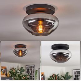 hofstein Mertola Deckenleuchte Glas 25 cm Rauchfarben, 1-flammig