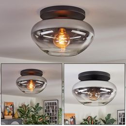 hofstein Mertola Deckenleuchte Glas 35 cm Klar, Rauchfarben, 1-flammig