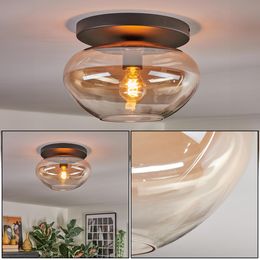 hofstein Mertola Deckenleuchte Glas 30 cm Bernsteinfarben, Klar, 1-flammig