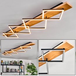 hofstein Pompu Deckenleuchte LED Naturfarben, Schwarz, 1-flammig