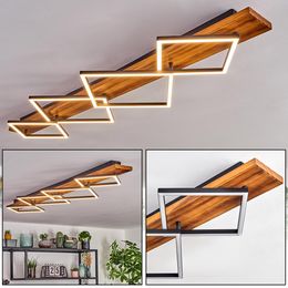 hofstein Pompu Deckenleuchte LED Dunkelbraun, Schwarz, 1-flammig