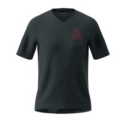 Zimtstern EcoFlowz Shirt SS Men&rsquo;s - MTB Jerseys kurzarm - Pirate Black - Jester Red