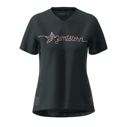 Zimtstern EcoFlowz Shirt SS Women&rsquo;s - Fahrradtrikot kurzarm - Pirate Black - Jester Red