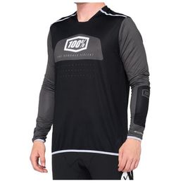 100% Herren Shirt R-Core X DH - MTB Jerseys langarm - Schwarz/Wei&szlig;